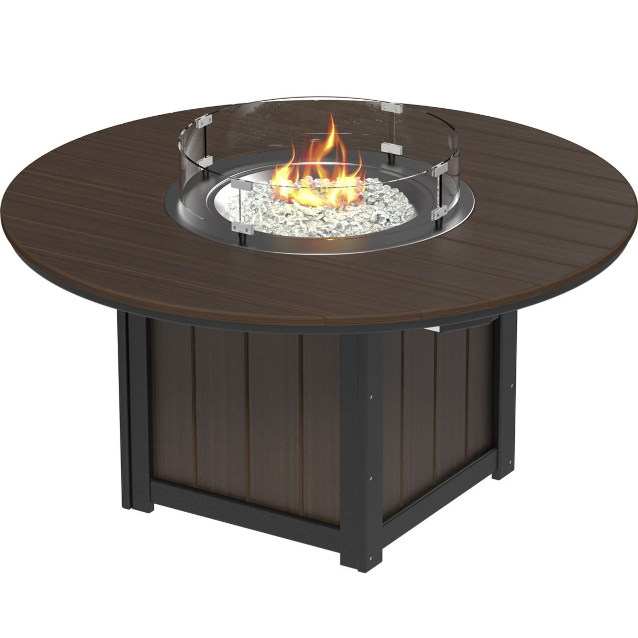 LuxCraft Lumin Fire Table 60" Round Counter Height - Amish Yard