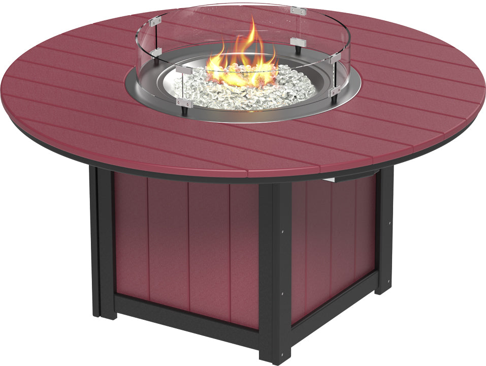 LuxCraft Lumin Fire Table 60" Round Bar Height - Amish Yard