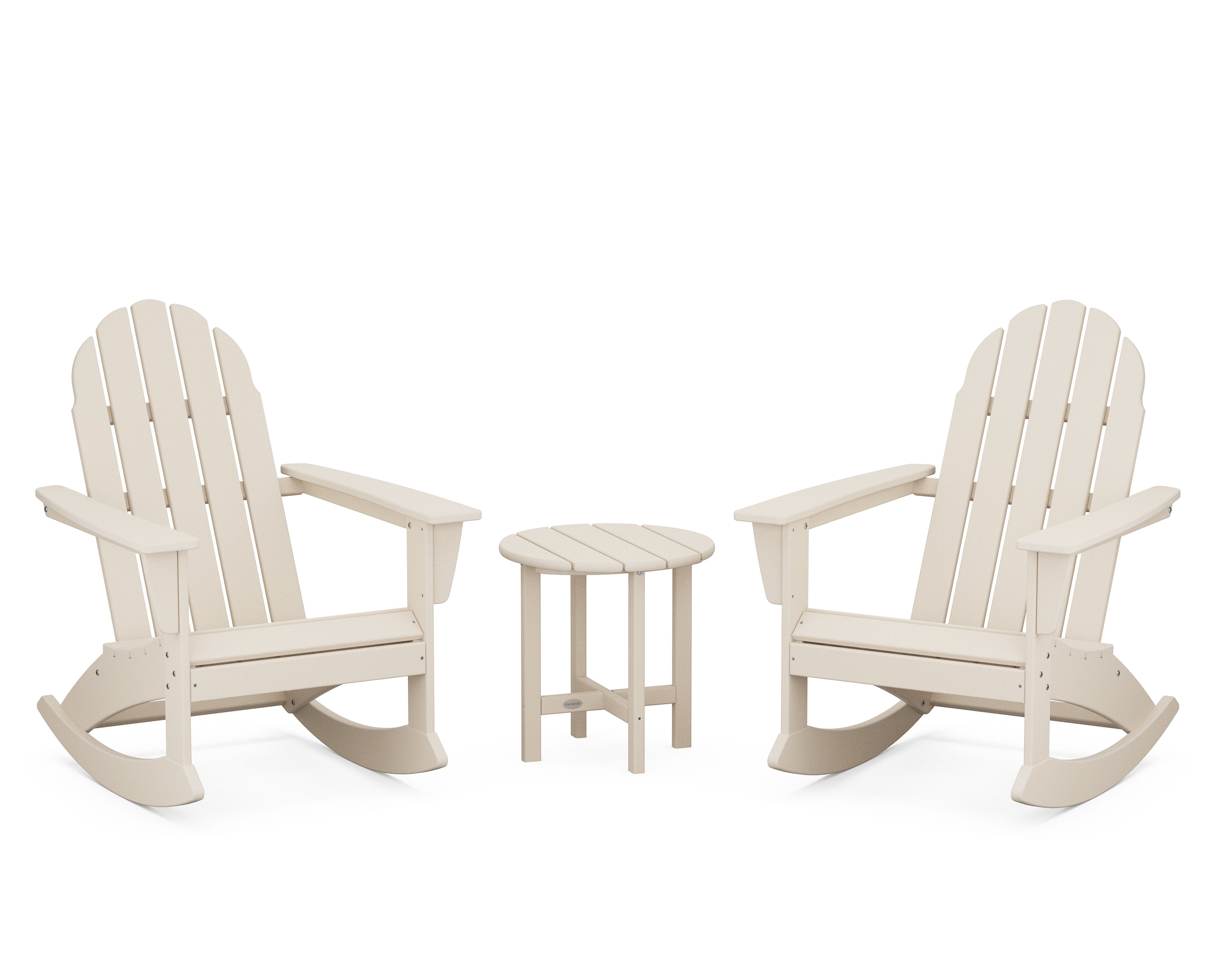 POLYWOOD Vineyard 3-Piece Adirondack Rocking Chair Set - Amish Yard